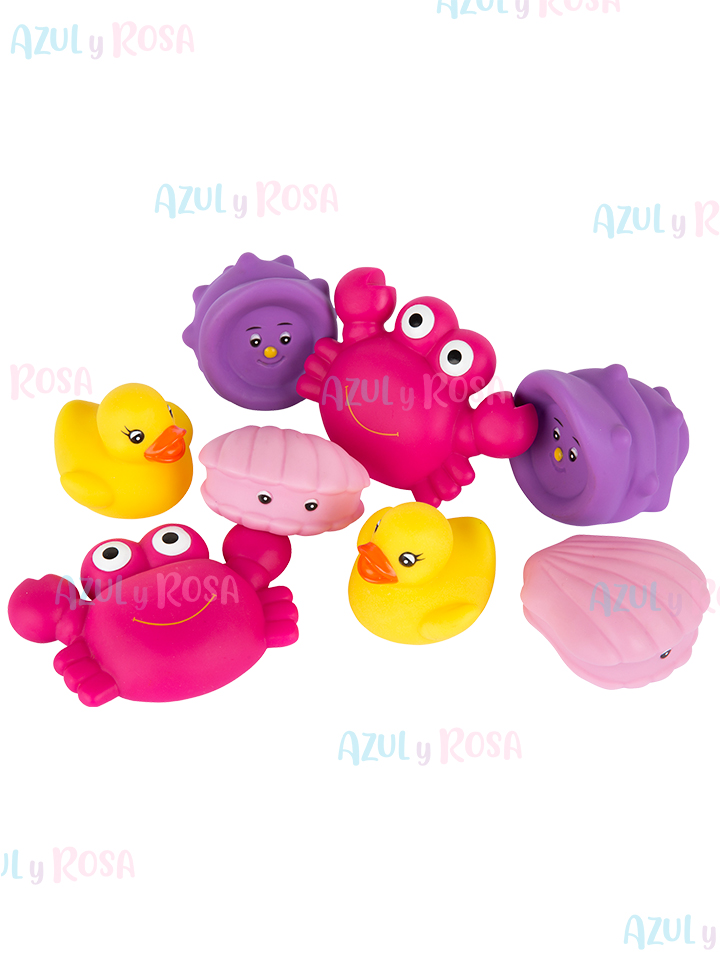 FLOATING SEA FRIENDS-FULLY SEALED PLAYGRO 18765854 - Azul y Rosa