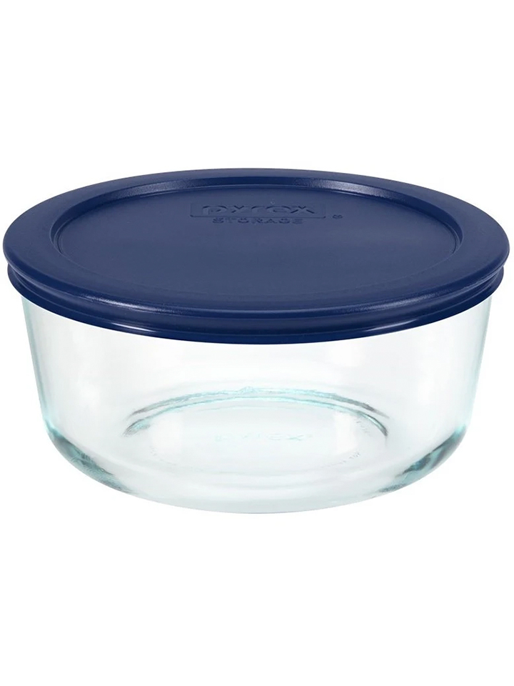 RECIPIENTE REDONDO CON TAPA 7 TZAS PYREX 6017397 - Azul y Rosa