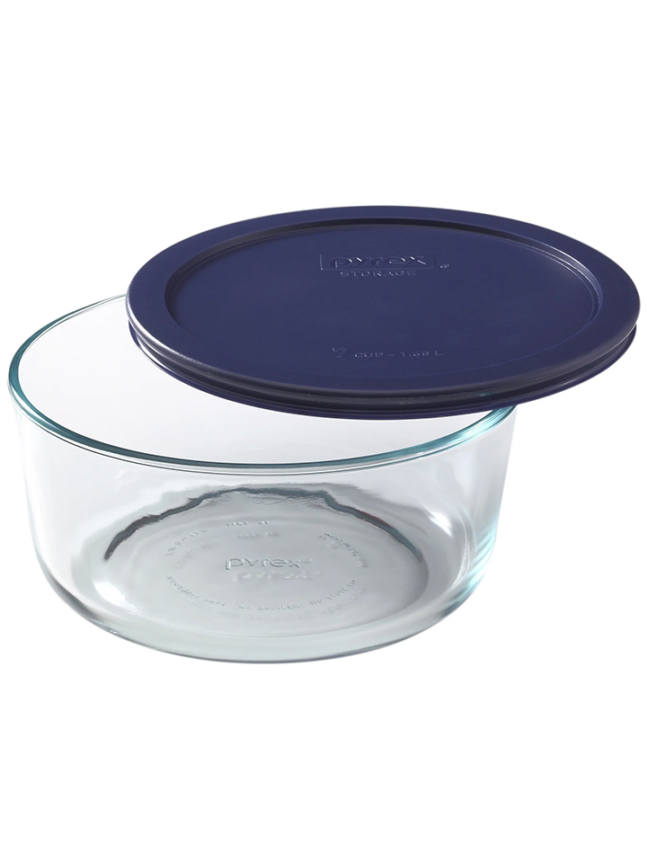 RECIPIENTE REDONDO CON TAPA 7 TZAS PYREX 6017397 - Azul y Rosa